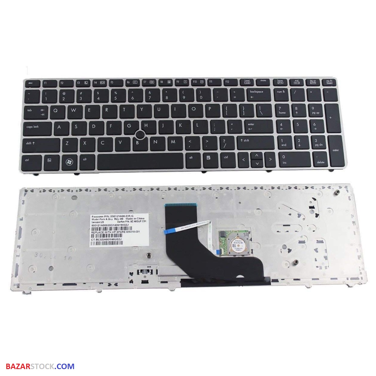 کیبورد لپ تاپ اچ پی HP LAPTOP KEYBOARD 8560p
